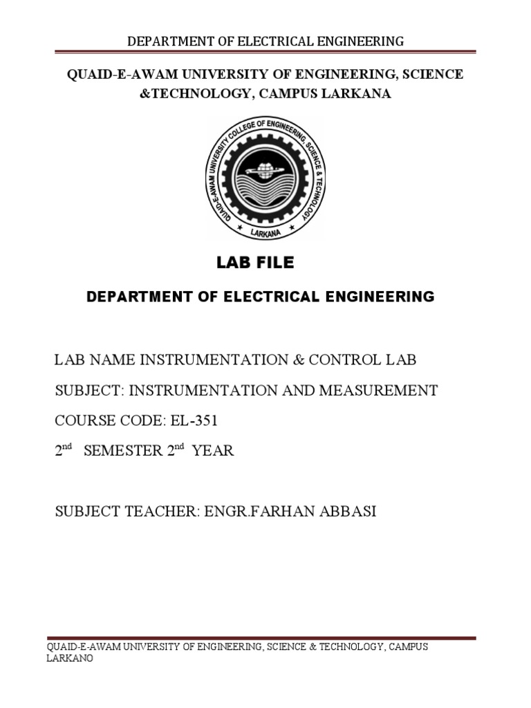 Lab File of I & M | PDF | Engineering | Science
