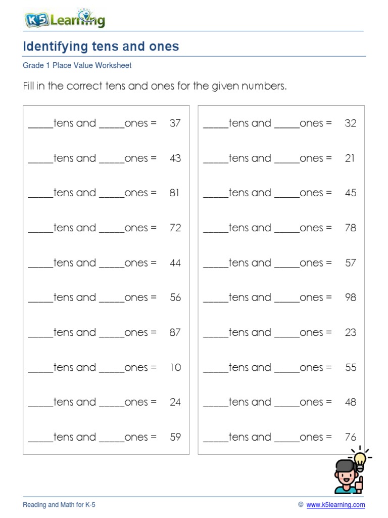 Grade 1 Tens Ones A1 | PDF