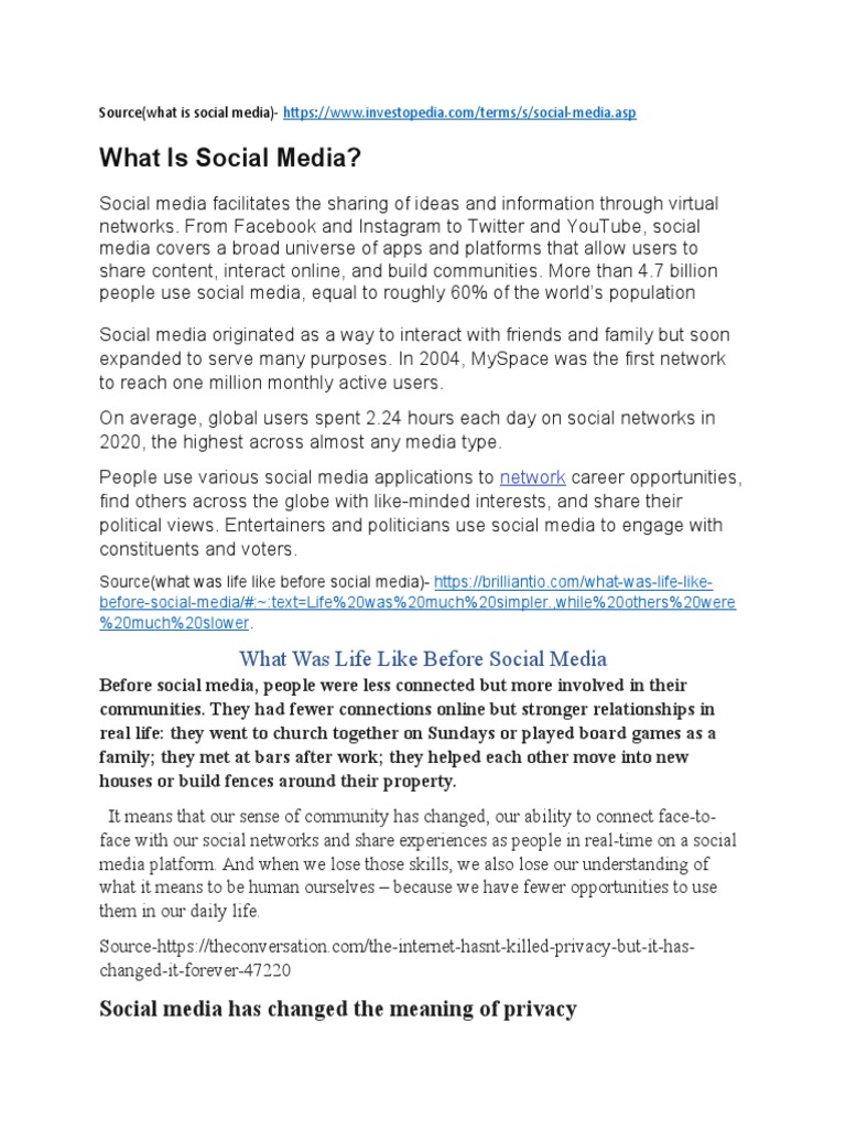 Social Media | PDF | Popular Culture & Media Studies | Social Media