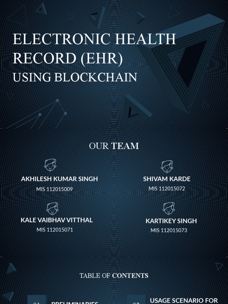 Blockchain for Secure EHR Systems | PDF | Electronic Health Record | Database Transaction