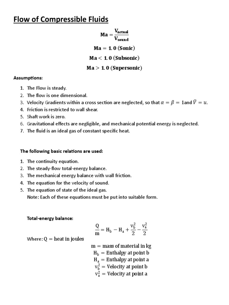 Compressible Fluid Flow Dynamics | PDF | Fluid Dynamics | Gases