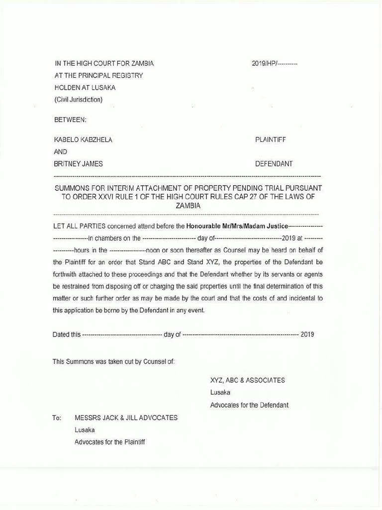 Attachment of Property | PDF