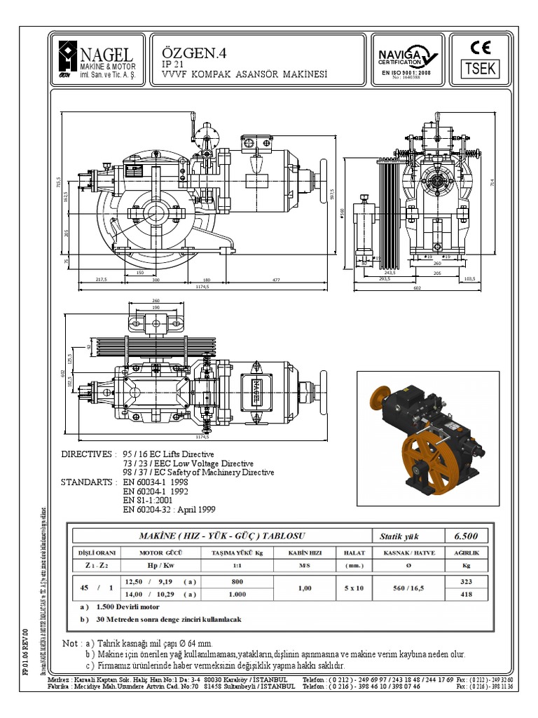 Ozgen 4 VVVF Makina Teknik Resim TR | PDF