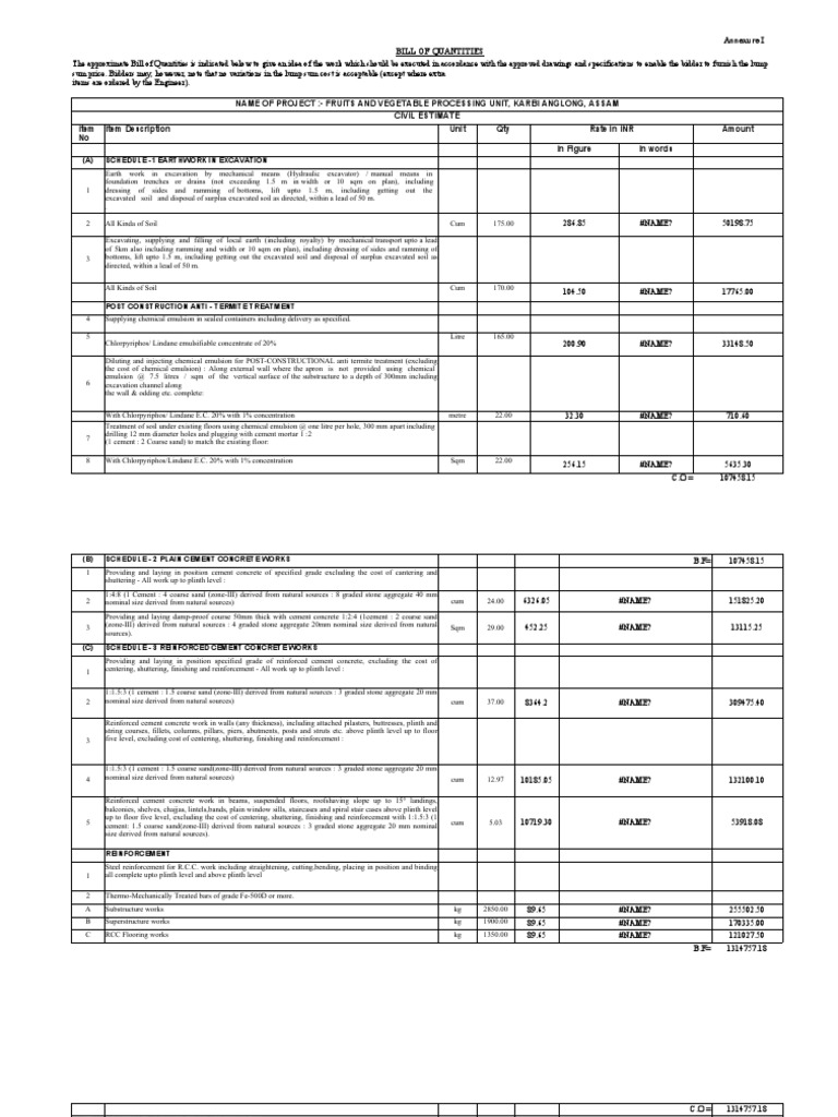 RFQ 2nd | PDF | Concrete | Electrical Wiring