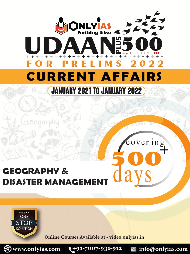 UDAAN 500+ Geography & Disaster Management Current Affairs Yearly | PDF ...