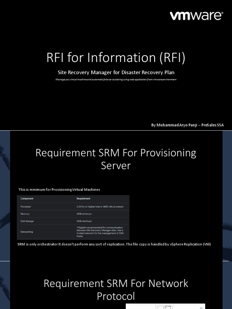 RFI For Information SRM Muhammad Aryo Panji | PDF