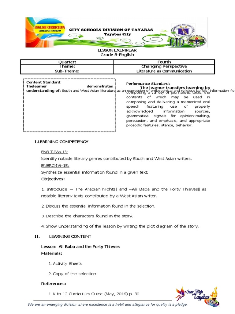 g8 English Lesson Exemplar 4th Quarterpdf | PDF