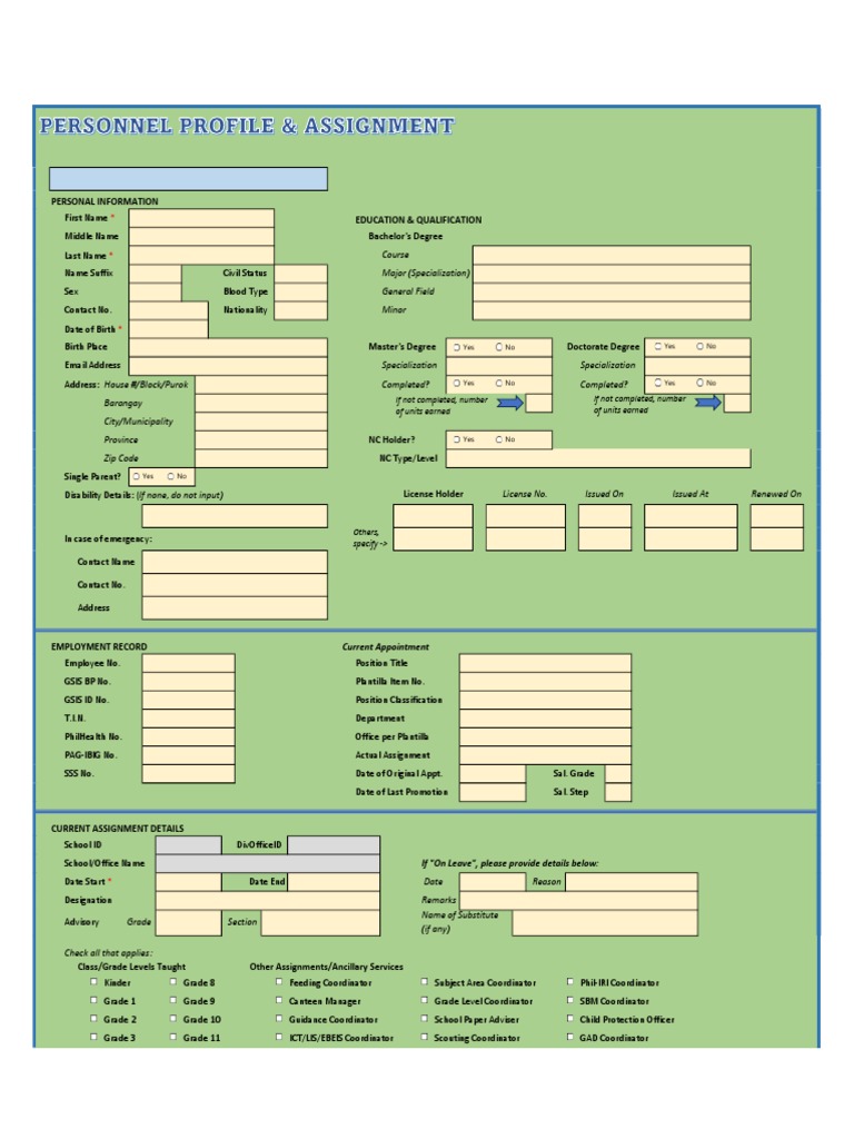 PersPro Template | PDF