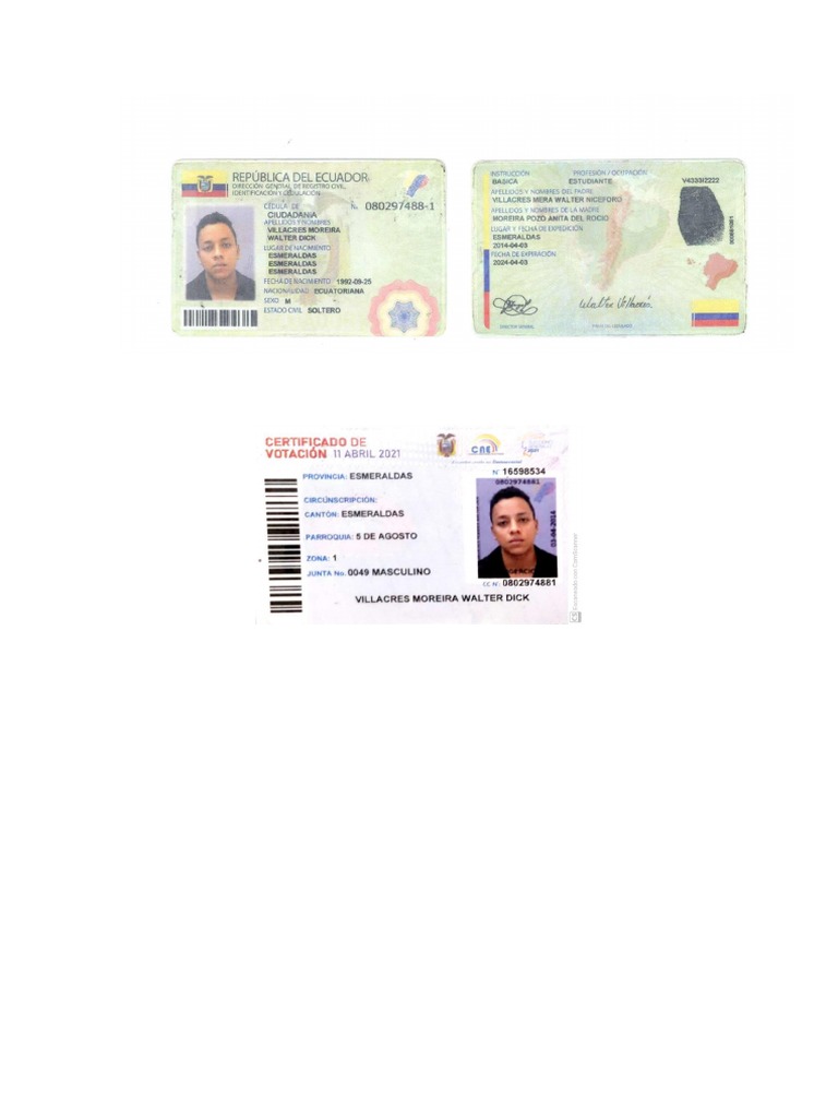 Cedula y Papeleta de Votacion Actual | PDF