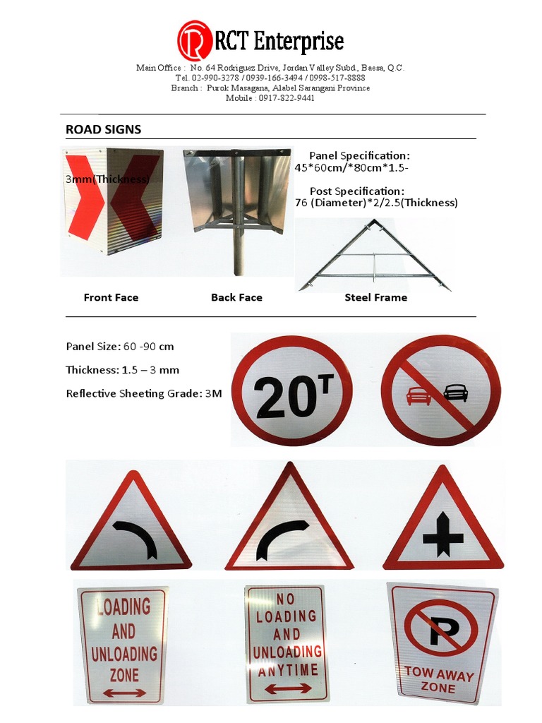 RCT - Road Signs | PDF