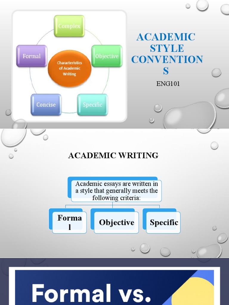 PPP Academic Style Conventions ENG101 | PDF | Sentence (Linguistics ...