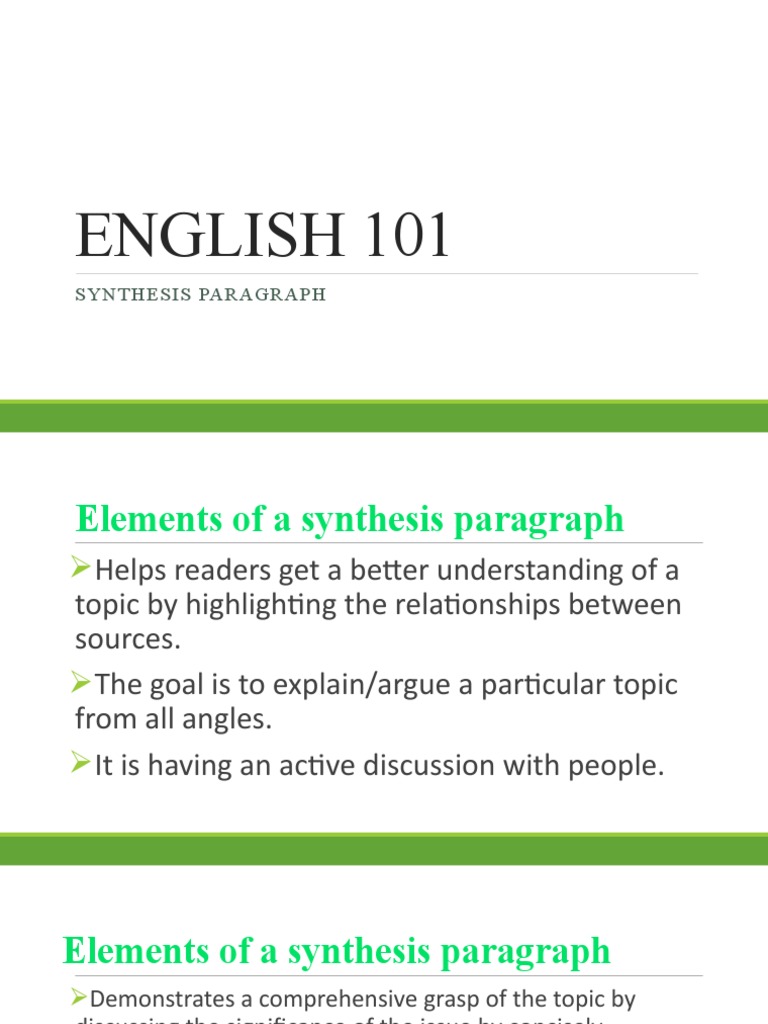 Synthesis Paragraph Guide for Writers | PDF | Dna Profiling | Information