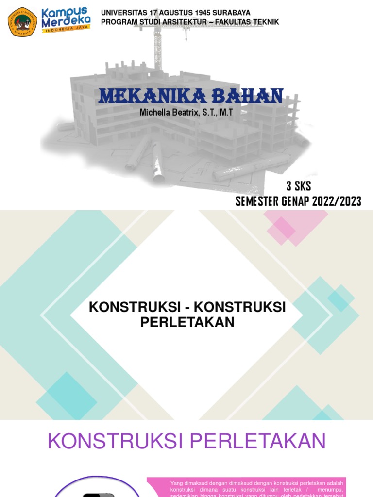 Konstruksi Perletakan dan Beban Statika | PDF
