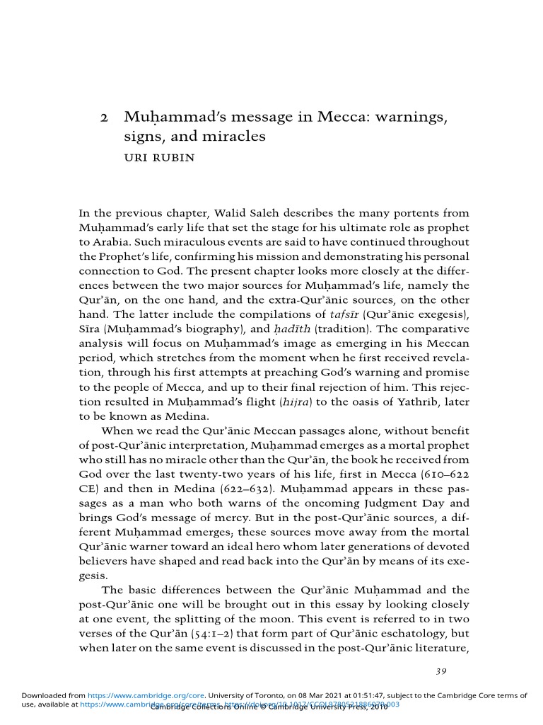 Muhammads Message in Mecca Warnings Signs and Miracles | PDF | Quran ...
