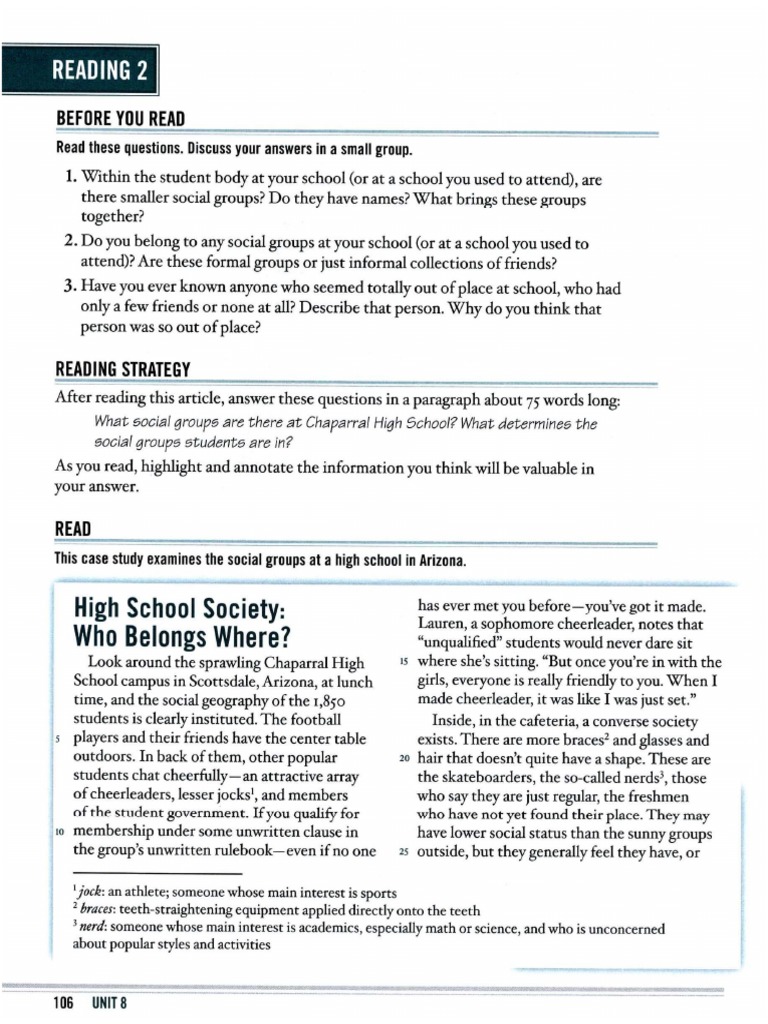 High School Society | PDF