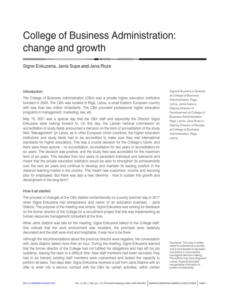 Change Management Case Studies 1 | PDF | Employment | Sales