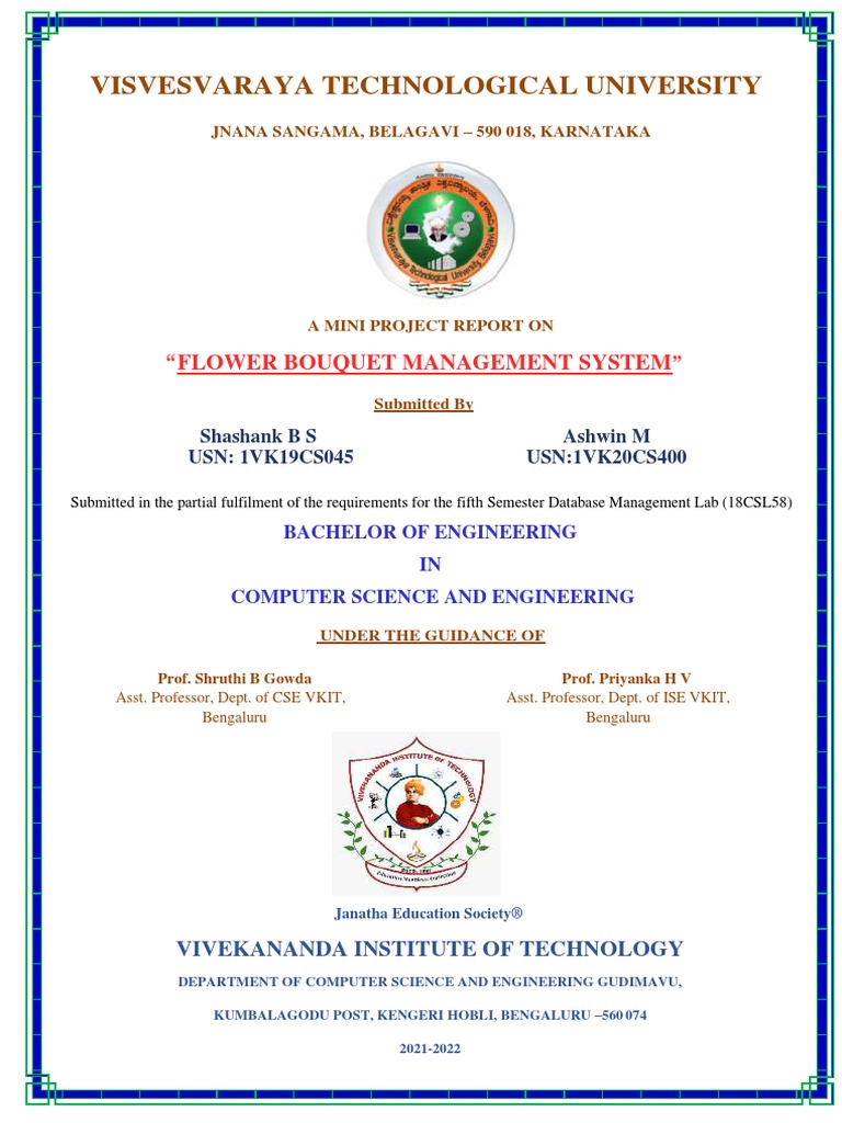 Final Report of FBMS | PDF