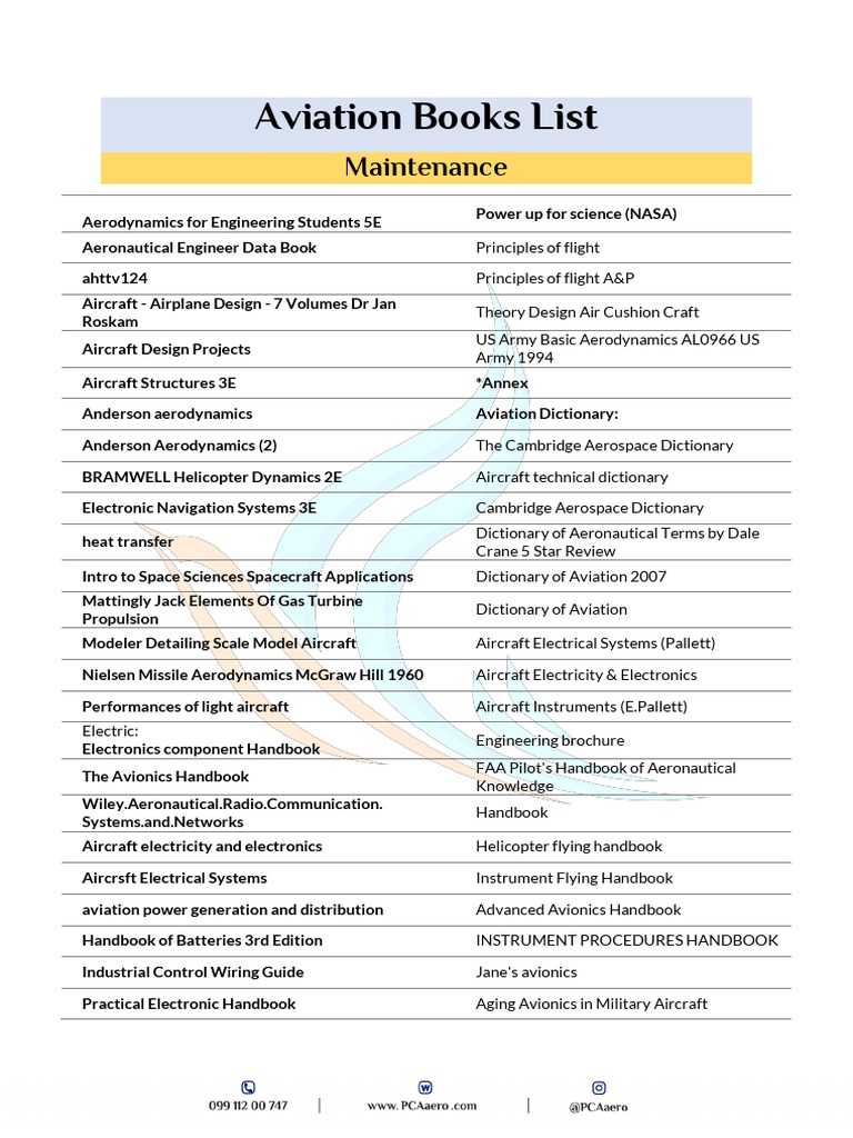 Aviation Book List | PDF