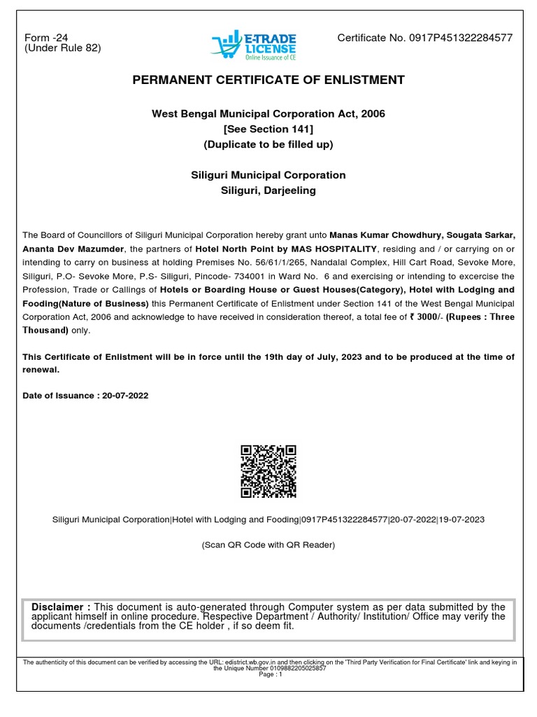 Hotel North Point Trade License | PDF | Security Technology | Computer ...