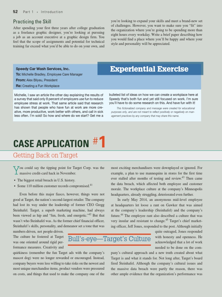 Case Study Chapter 2 - P 52 Getting Back On Target | PDF | Movie Theater | Business