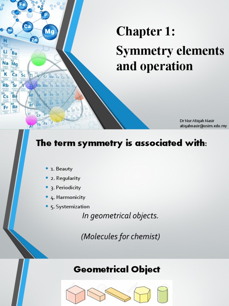 Chapter 1 - Symmetry Elements and Operation | Download Free PDF | Rotation | Mathematical Physics