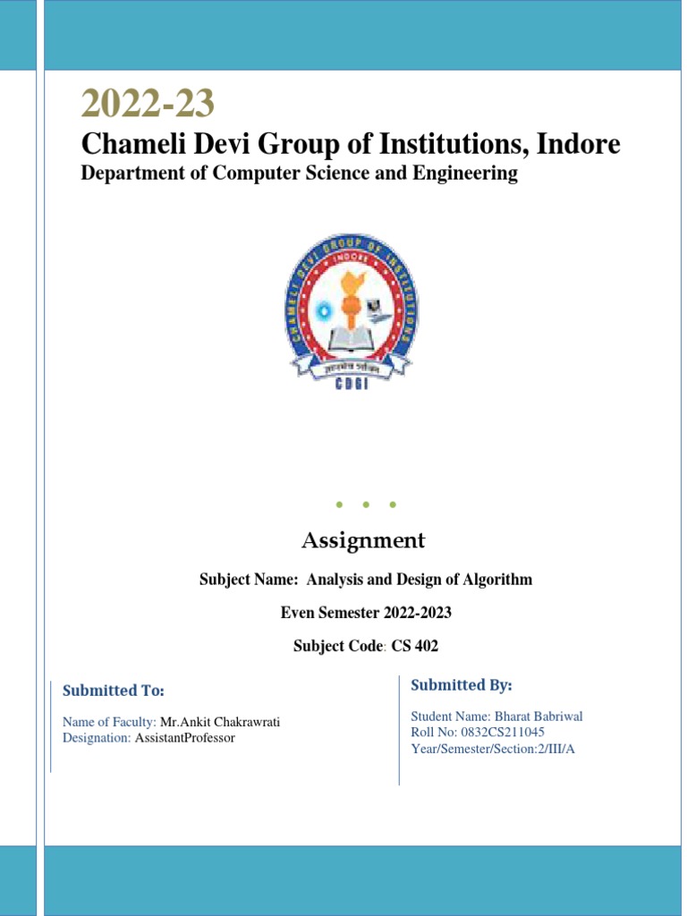 ADA Assignment page | PDF