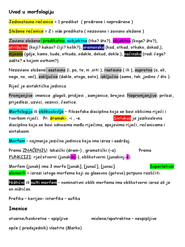 Uvod U Morfologiju | PDF