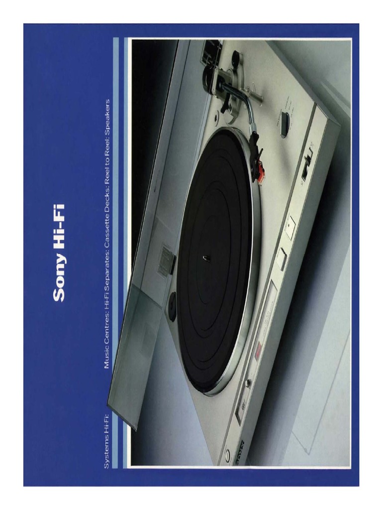 Sony A 80 Hi Fi Catalog | PDF