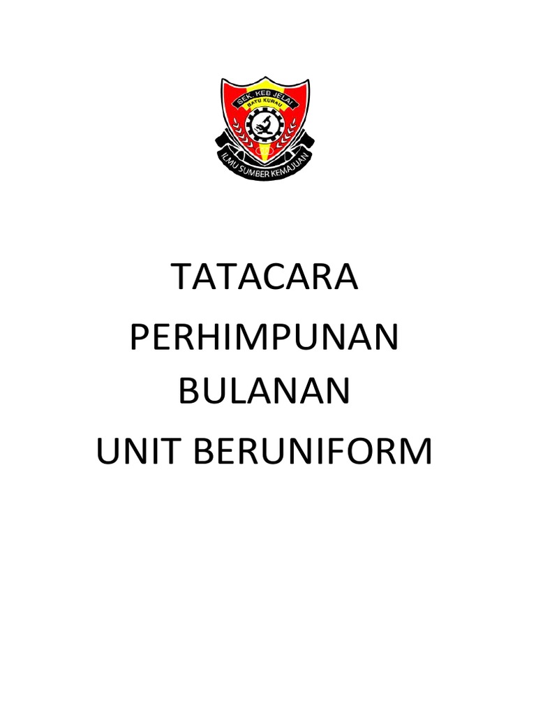 Tatacara Perhimpunan Bulana Unit Beruniform | PDF