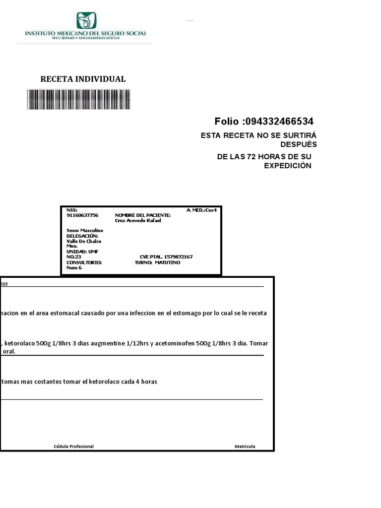 Receta Imss | PDF
