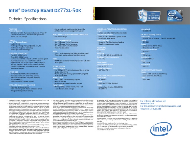 4 - PDFsam - Intel dz77sl 50k Manuel D Utilisation | PDF | Intel | Solid State Drive