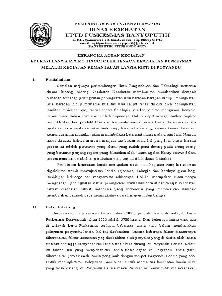 Kak Risti Lansia | PDF