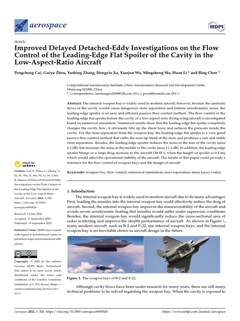 Aerospace 09 00526 v2 | PDF | Fluid Dynamics | Computational Fluid Dynamics
