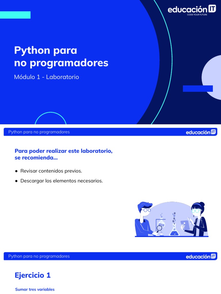 Python para No Programadores Laboratorio 1 | PDF