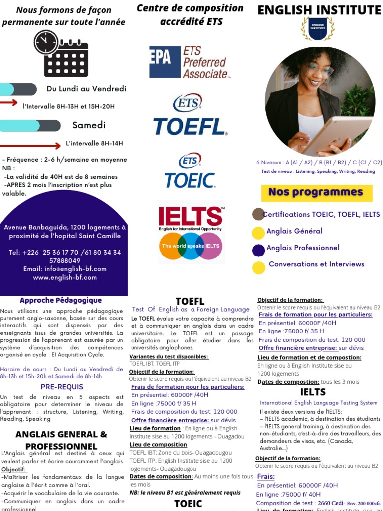 Brochure English Institute Version 2.0.0 | PDF