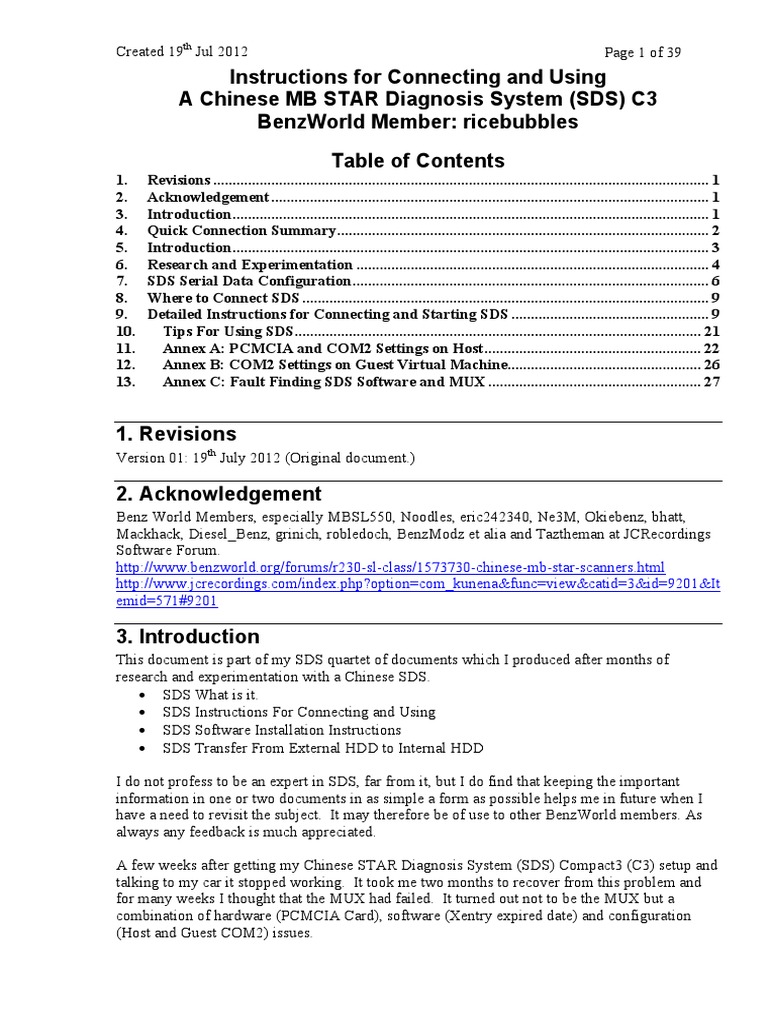 SDS Instructions For Connecting and Using Version 01 | PDF | Laptop ...