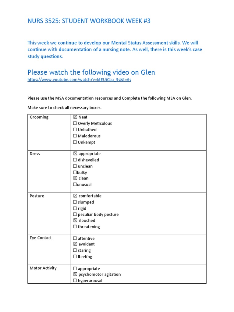 Student Workbook Week #3 | PDF