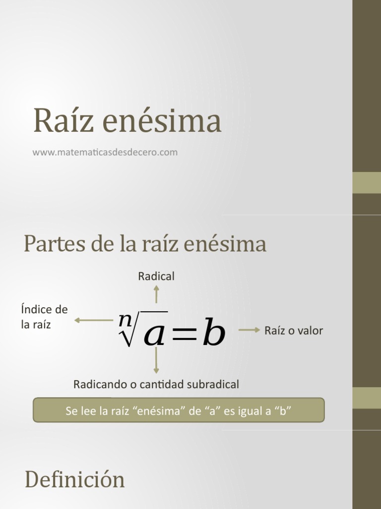 Raíz Enésima | PDF