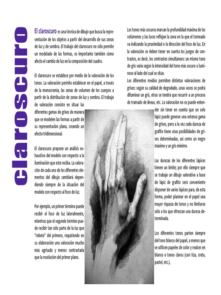 Técnicas de Claroscuro a Lápiz | PDF | Perspectiva (Gráfica) | Lápiz