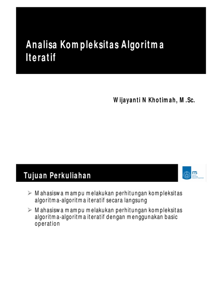 M5 Analisa Kompleksitas Algoritma Iteratif Pdf