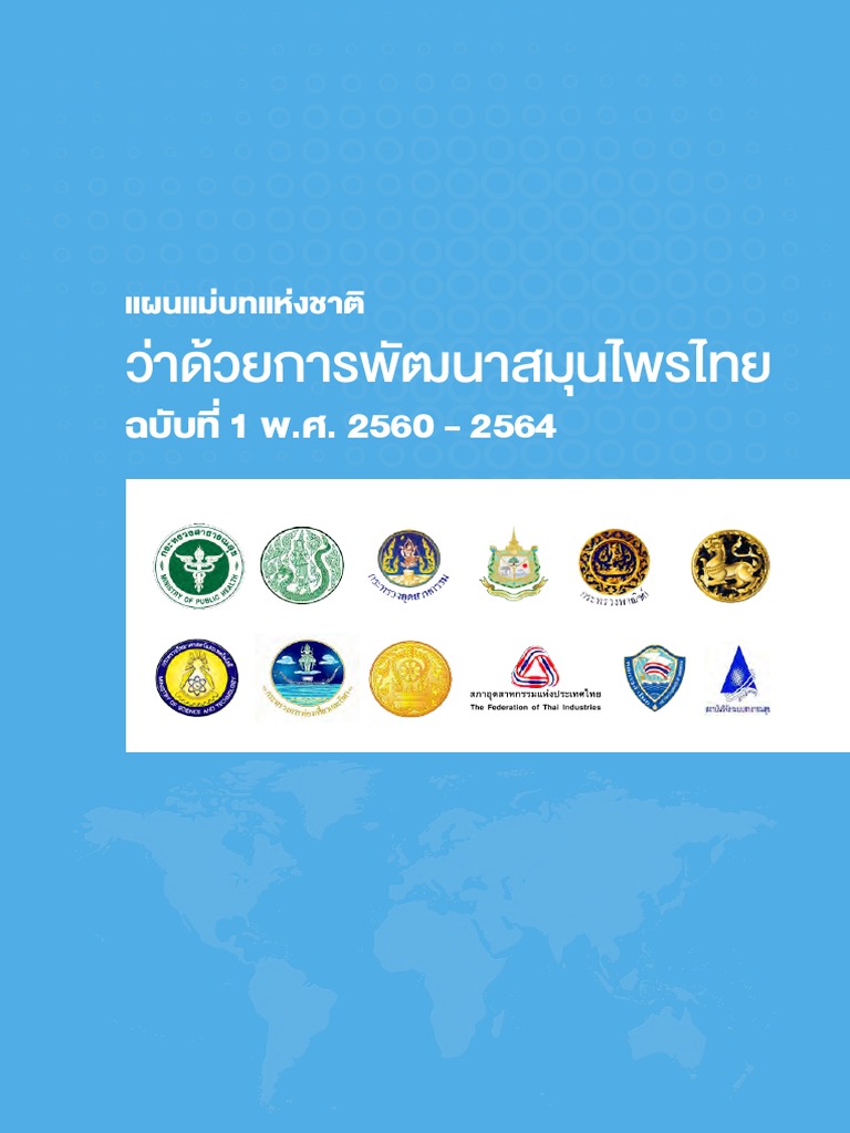 แผนแม่บทแห่งชาติ ฉบับที่ 1 พ.ศ. 2560-2564 | PDF