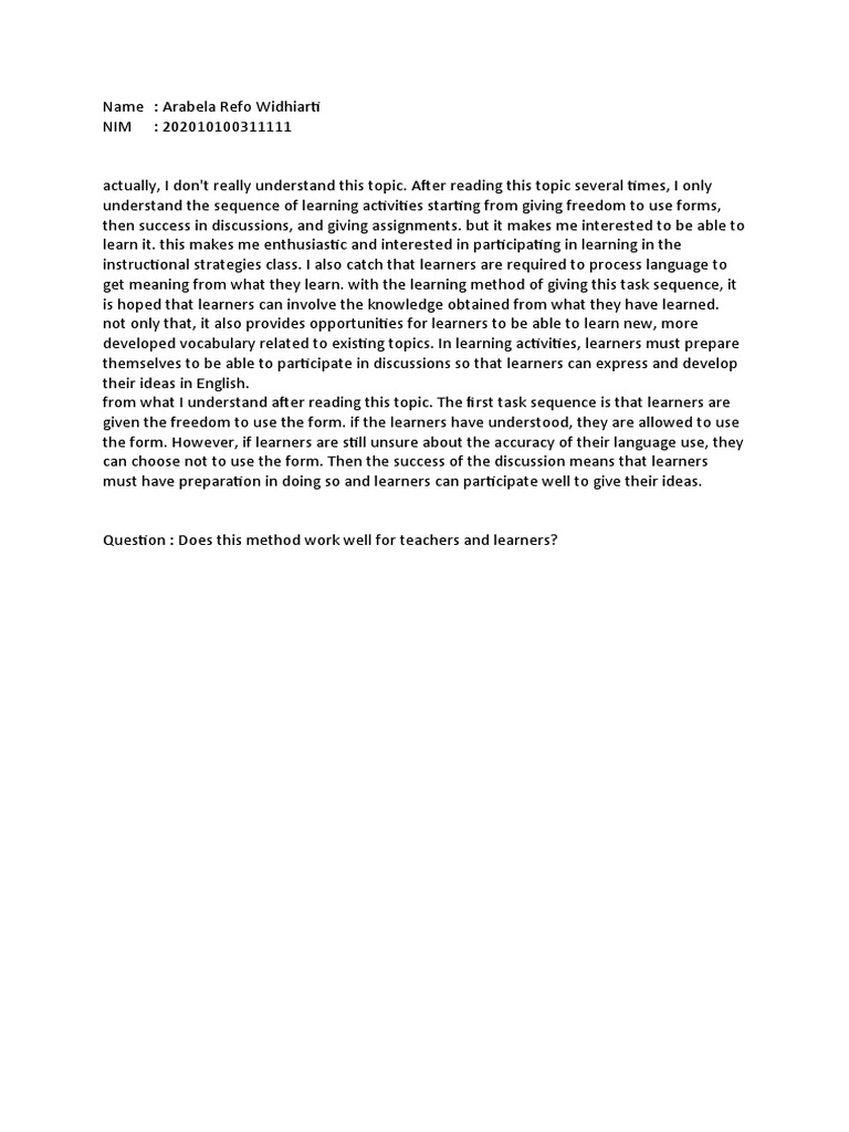 WJ 3 - Arabela Refo Widhiarti - 111 | PDF