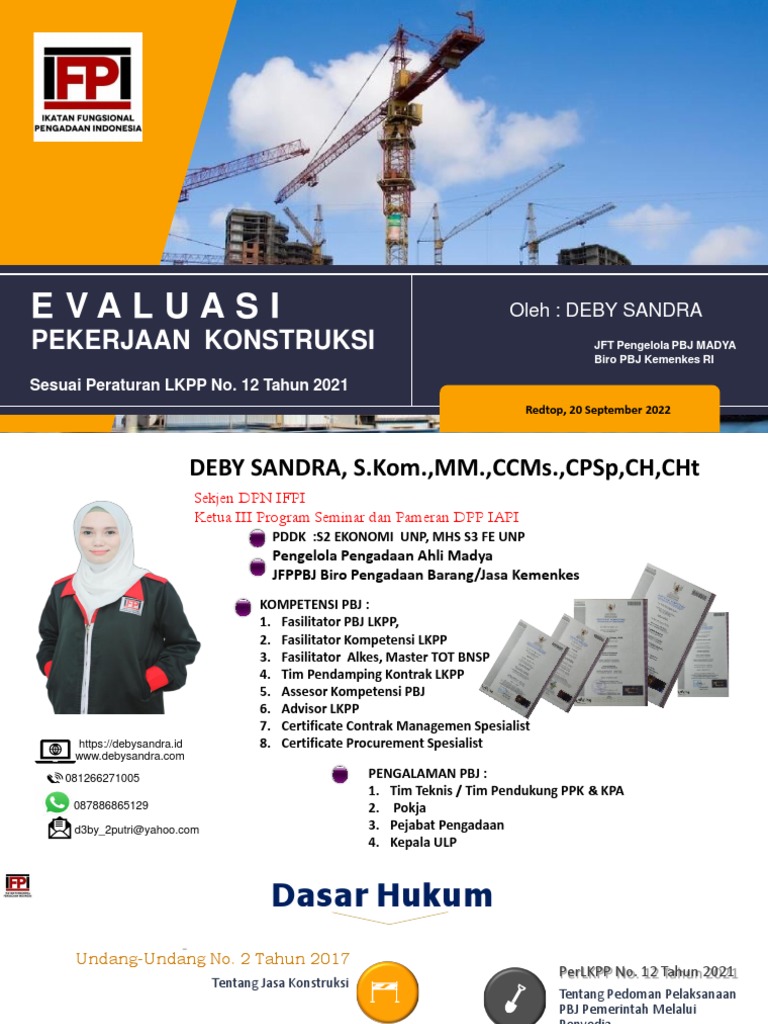 10 Materi EVALUASI - Pek Konstruksi - IFPI | PDF