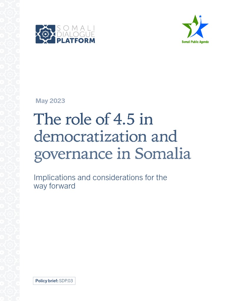 Role of 4.5 in Democratisation and Governence in Somalia - EN - 4.5 ...