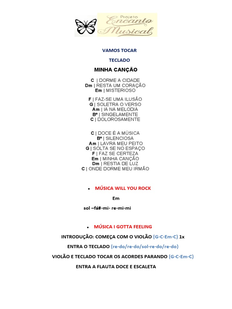 Repertório Banda Musical Teclado | PDF