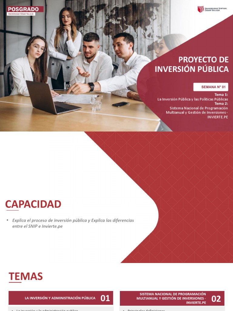 Proyectos de Inversion Publica-S1 | PDF | Administración Pública | Infraestructura