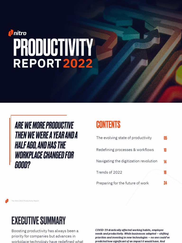 Nitro 2022 Productivity Report | PDF | Chief Information Officer | Employment