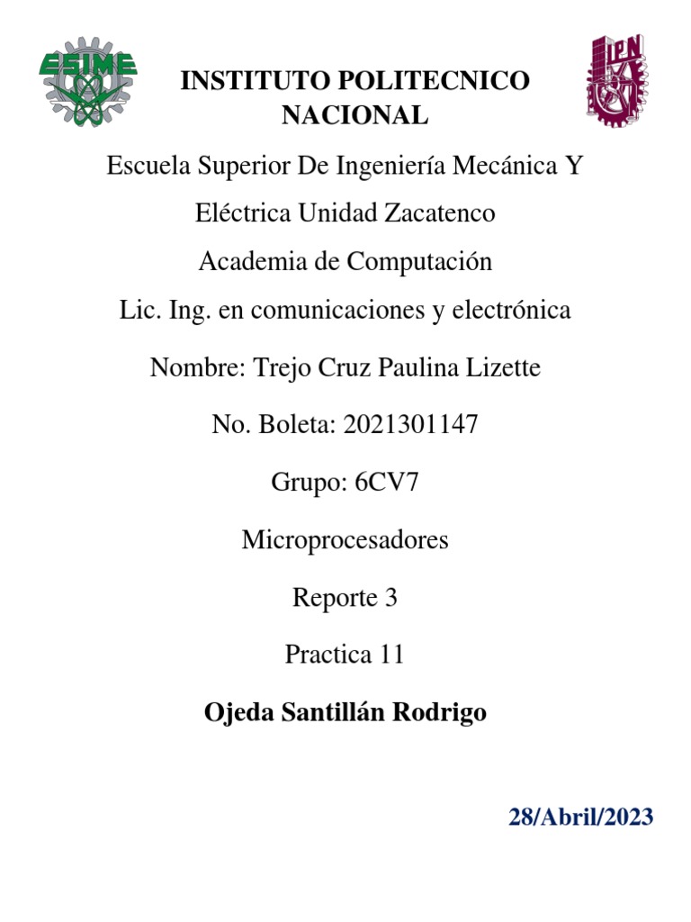 Microprocesadores Practica 4 | PDF | Arduino | Electrónica