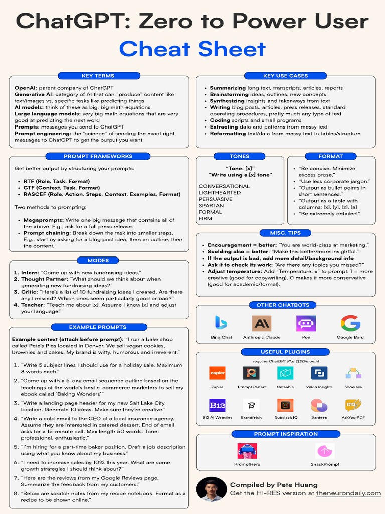 Chat GPT - Zero To Power | PDF | Te X | Artificial Intelligence