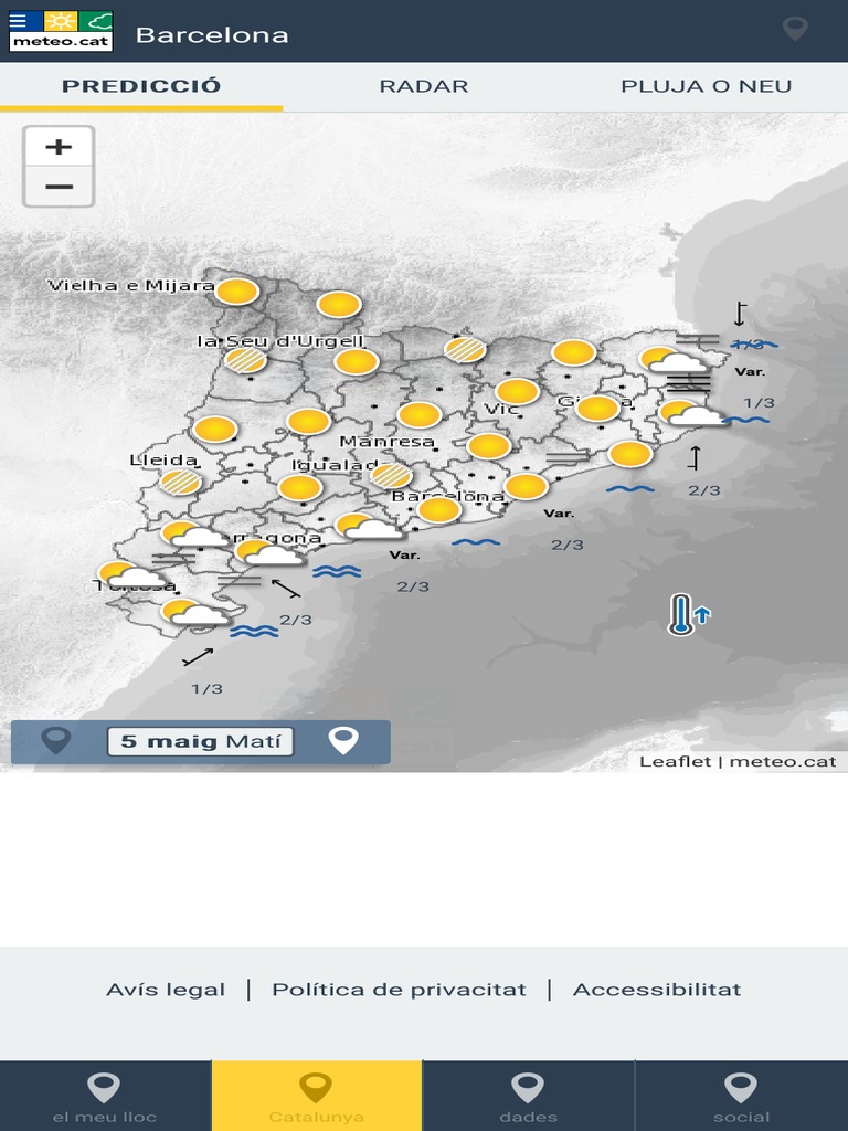 Predicció Meteorològica General de Catalunya Meteocat 2 | PDF